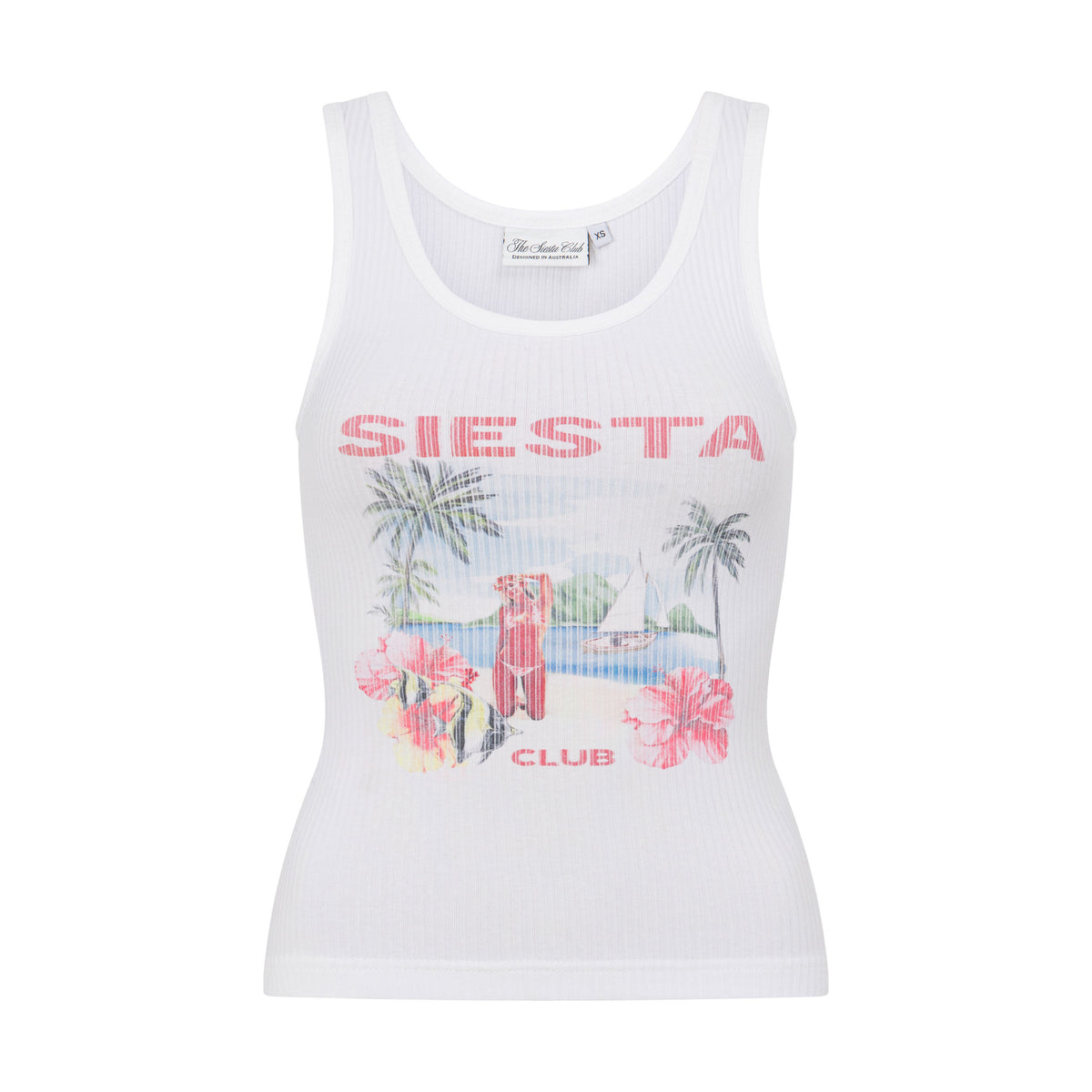 Moorea Tank - White – The Siesta Club